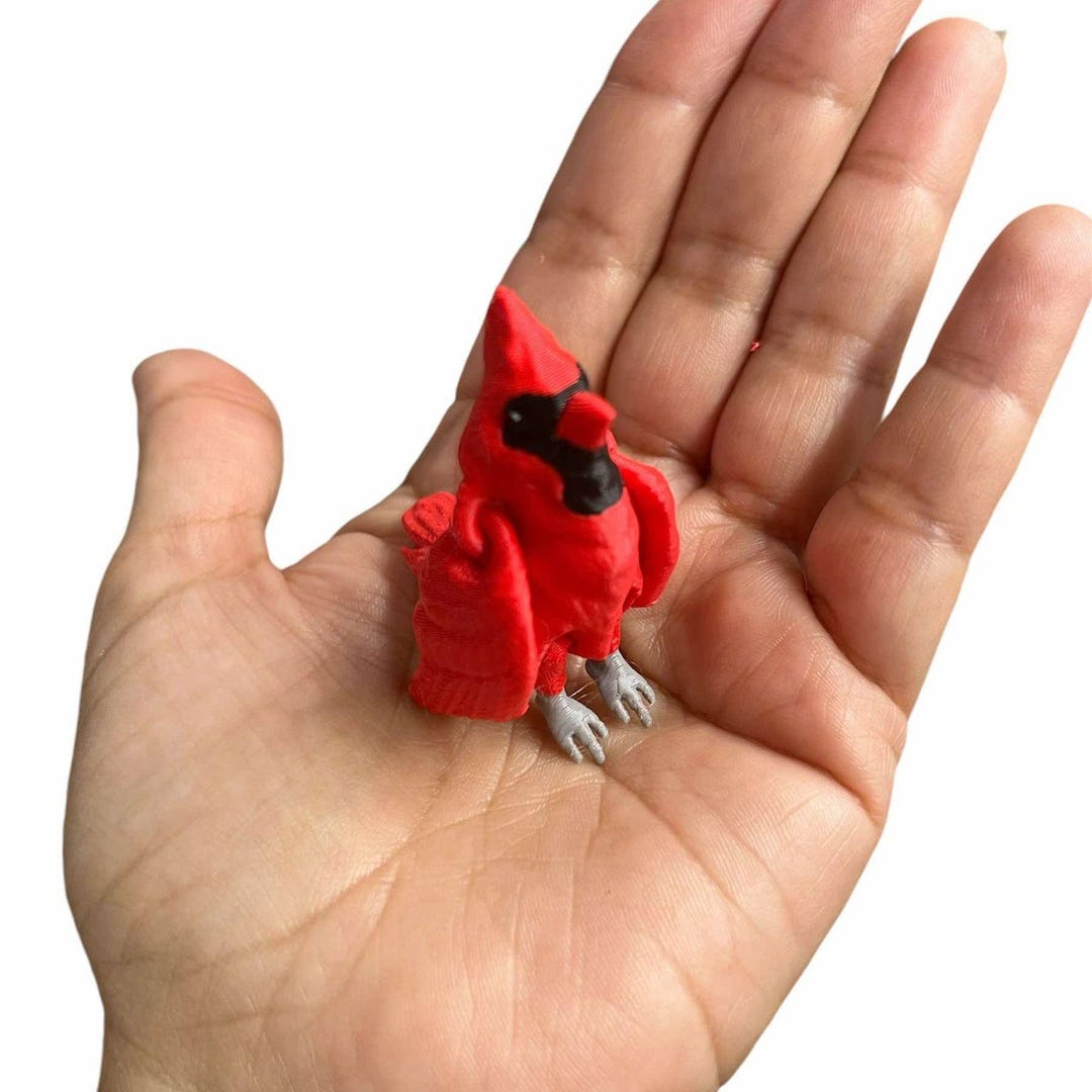 3d Printed Mini Cardinals Birds Figurines Great for Decoration, Made in ...