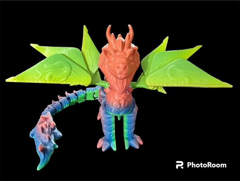 Articulated Leo Dragon 3D Printed in PLA Filament - Etsy