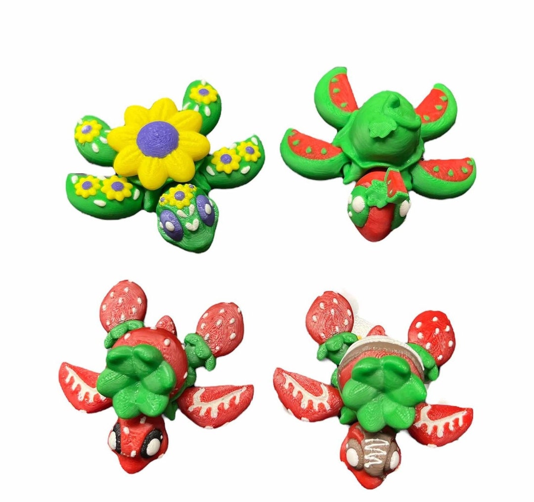 3d Printed Turtles, Multicolored Figurines in the Designs of Strawberry ...