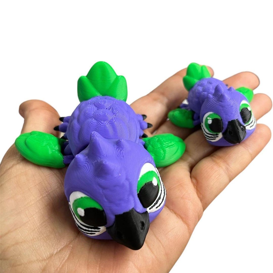 PLA 3D Printed Multicolor Parrot Figurine - Traditional Blue, Available ...