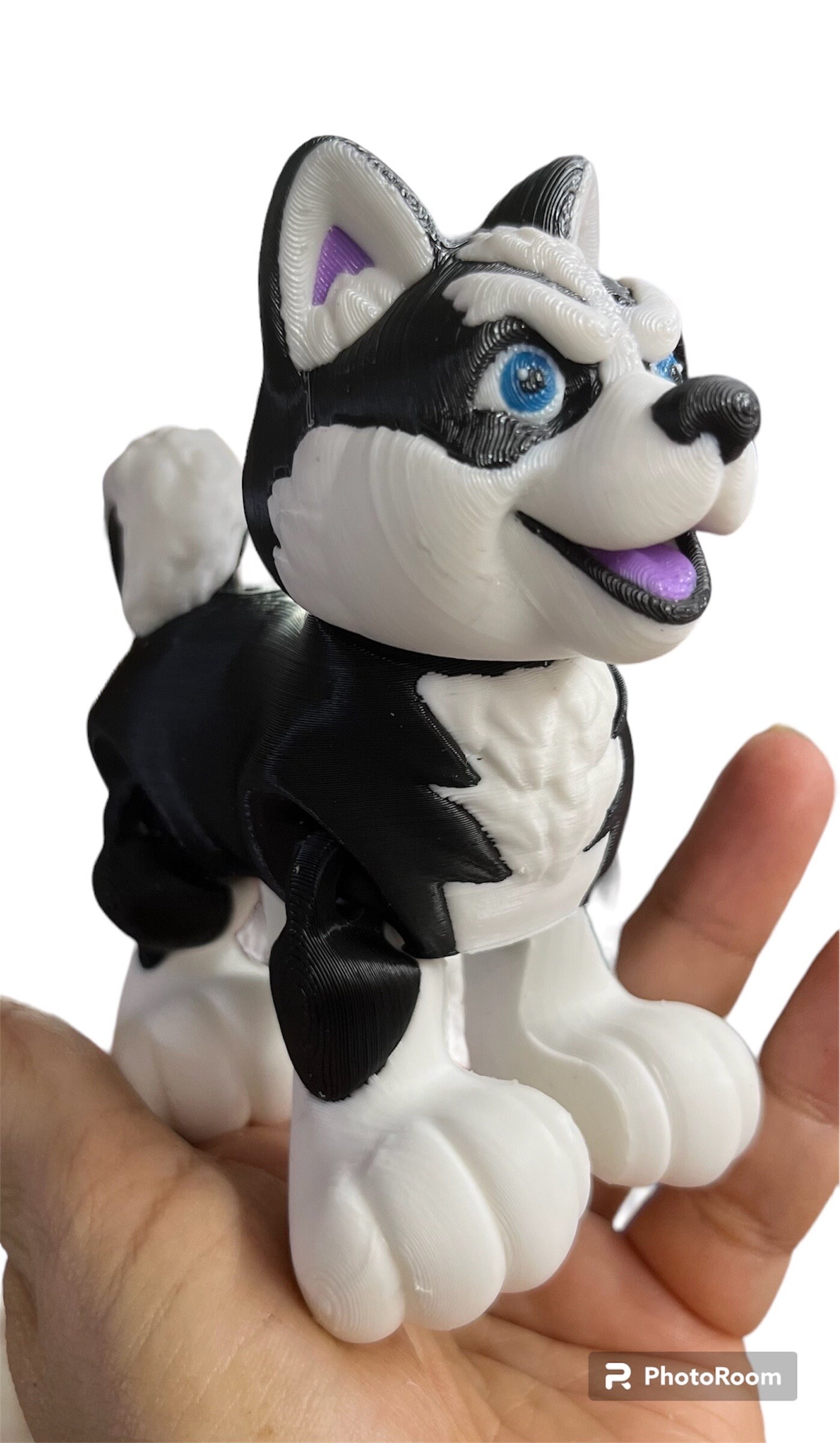Articulated Husky Dog Multicolored 3D Printed in PLA Filament - Etsy