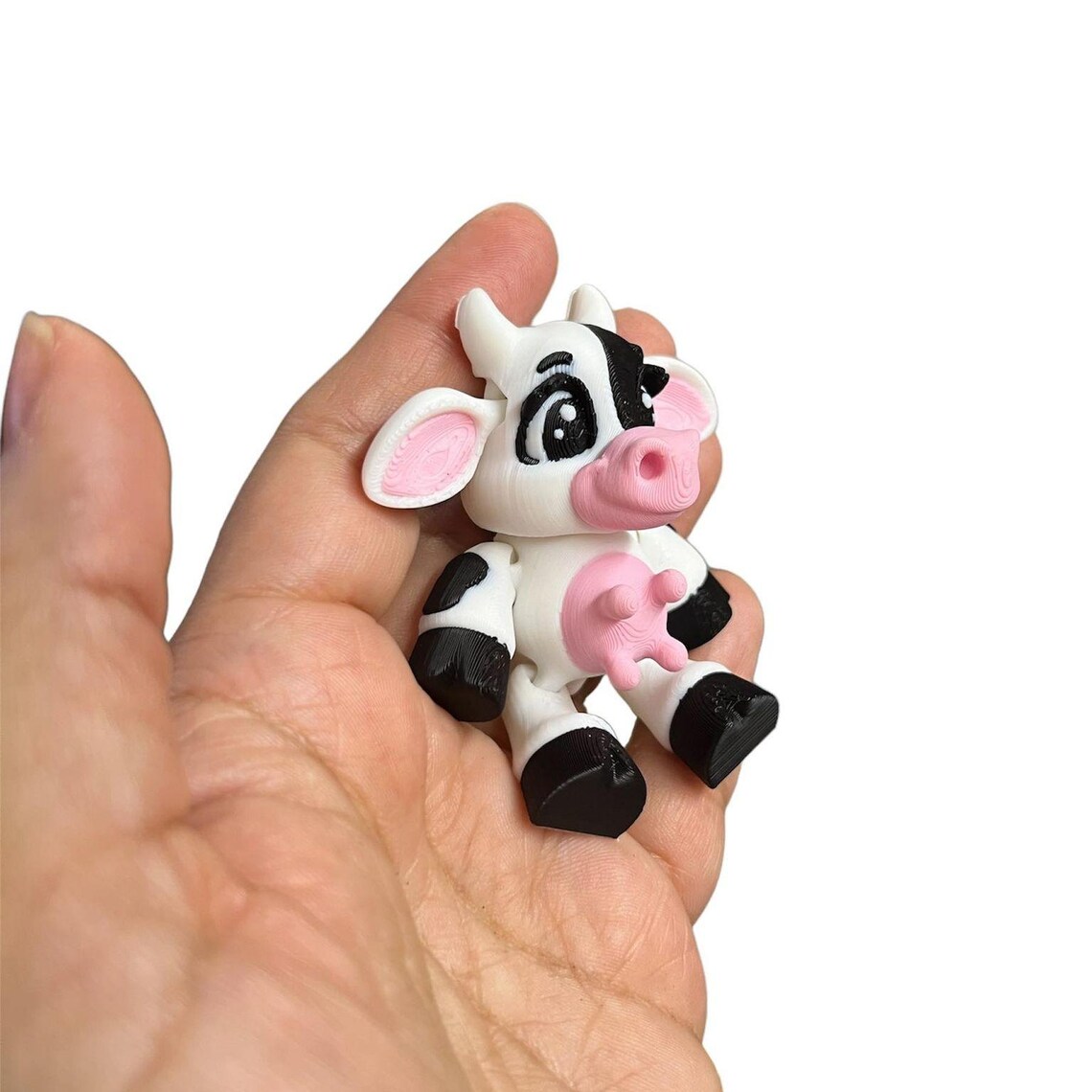 3d Printed Multicolored Mini Cow Figurine Measuring 3 Inches Long Made ...
