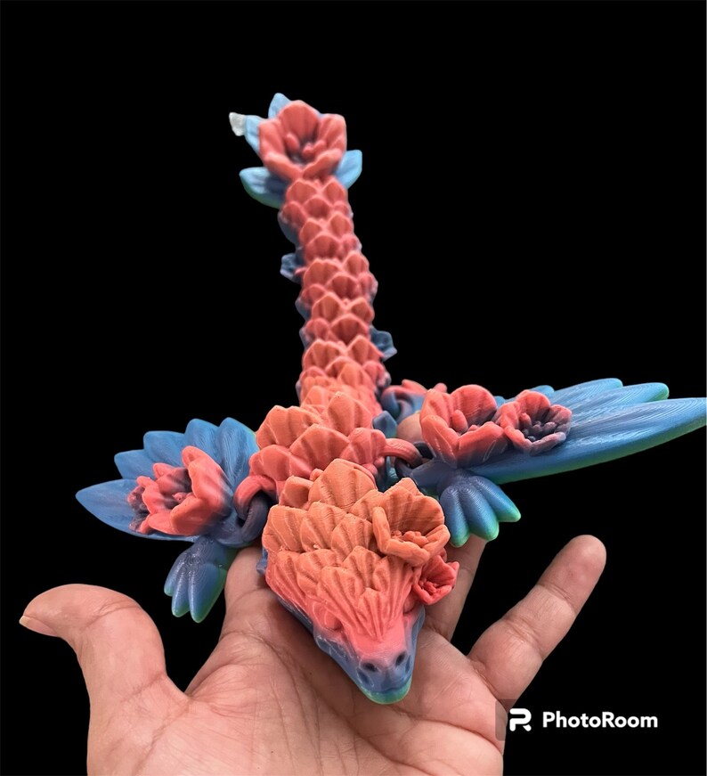 Articulated Blossom Dragon 3D Printed in PLA Filament - Etsy