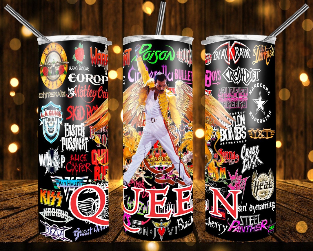 Vaso sublimado 20oz con tapa y pajita 10 opciones Rock bands - Etsy España