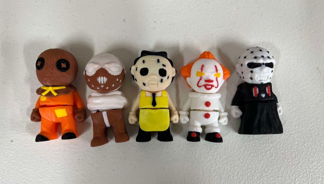 Halloween 3d Printed Mini Horror Figures Made of PLA Plastic Great for ...