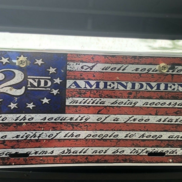 2nd Amendment Vanity License Plate - Etsy