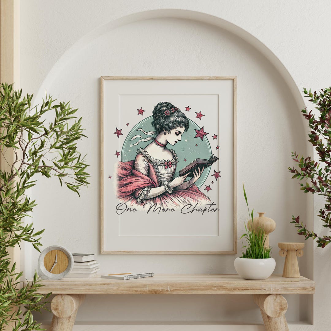 Victorian Woman Reading Poster: Regency Book Lover Wall Art - Etsy