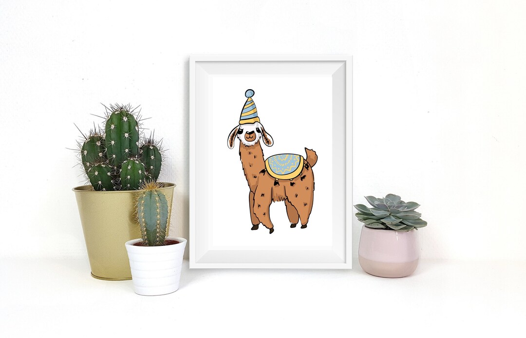 Cute Llama Wall Art Funny Nursery Print Printable Alpaca - Etsy