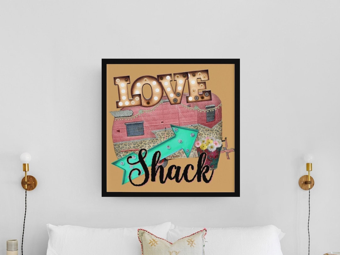 Love Sign Wall Decor Love Shack Music Poster Unframed Retro - Etsy