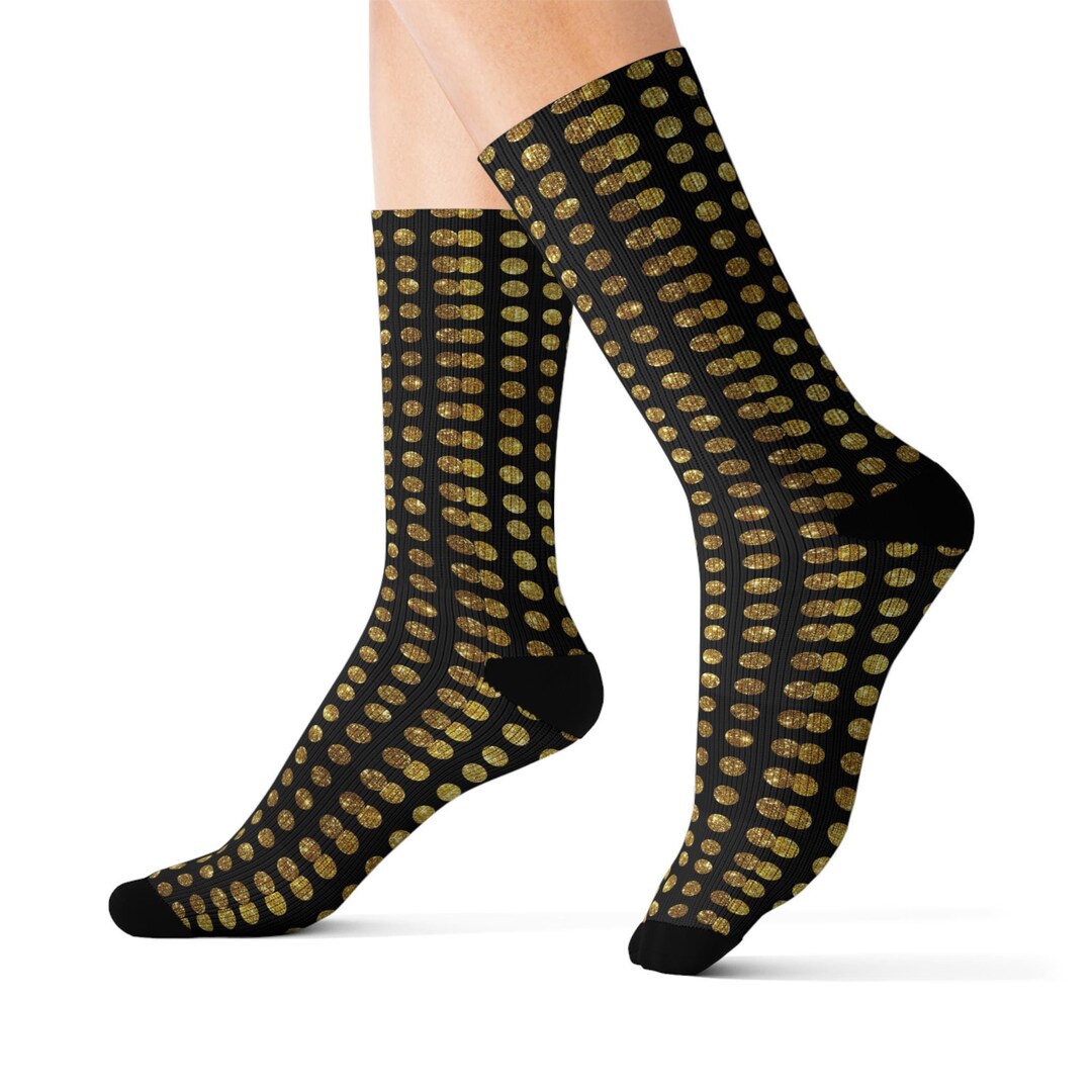 Black and Gold Dress Socks for Men and Women Perfect Formal Occasions ...