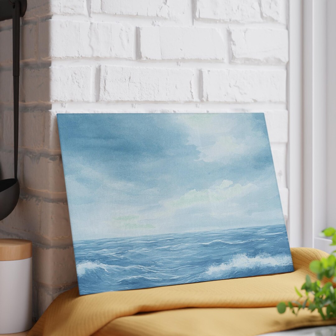 Ocean Waves Art Cutting Board, Ocean Chartcuterie Board, Coastal Decor ...