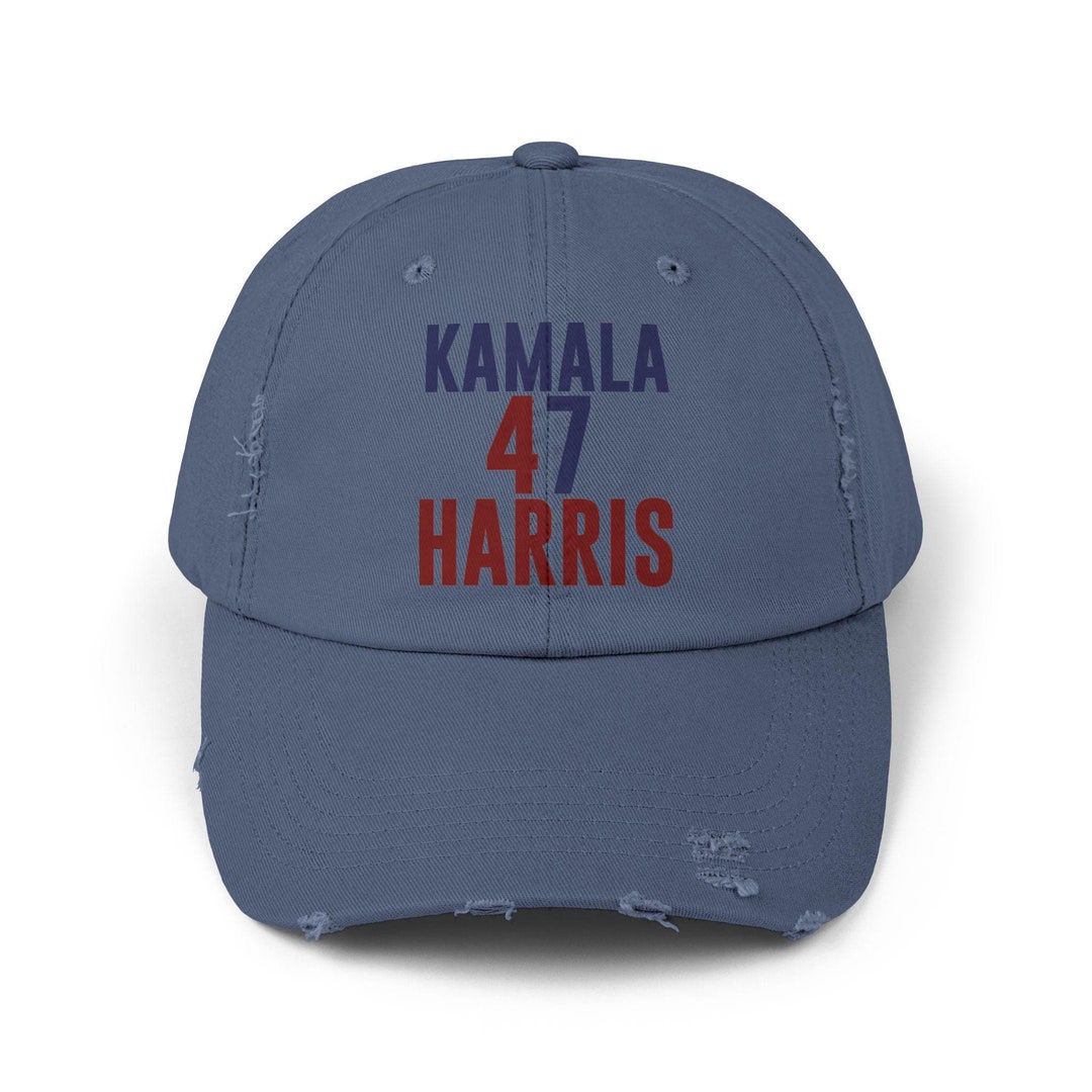 Kamala Harris 47 Distressed Cap, Stylish Political Hat, Trendy Blue Cap ...