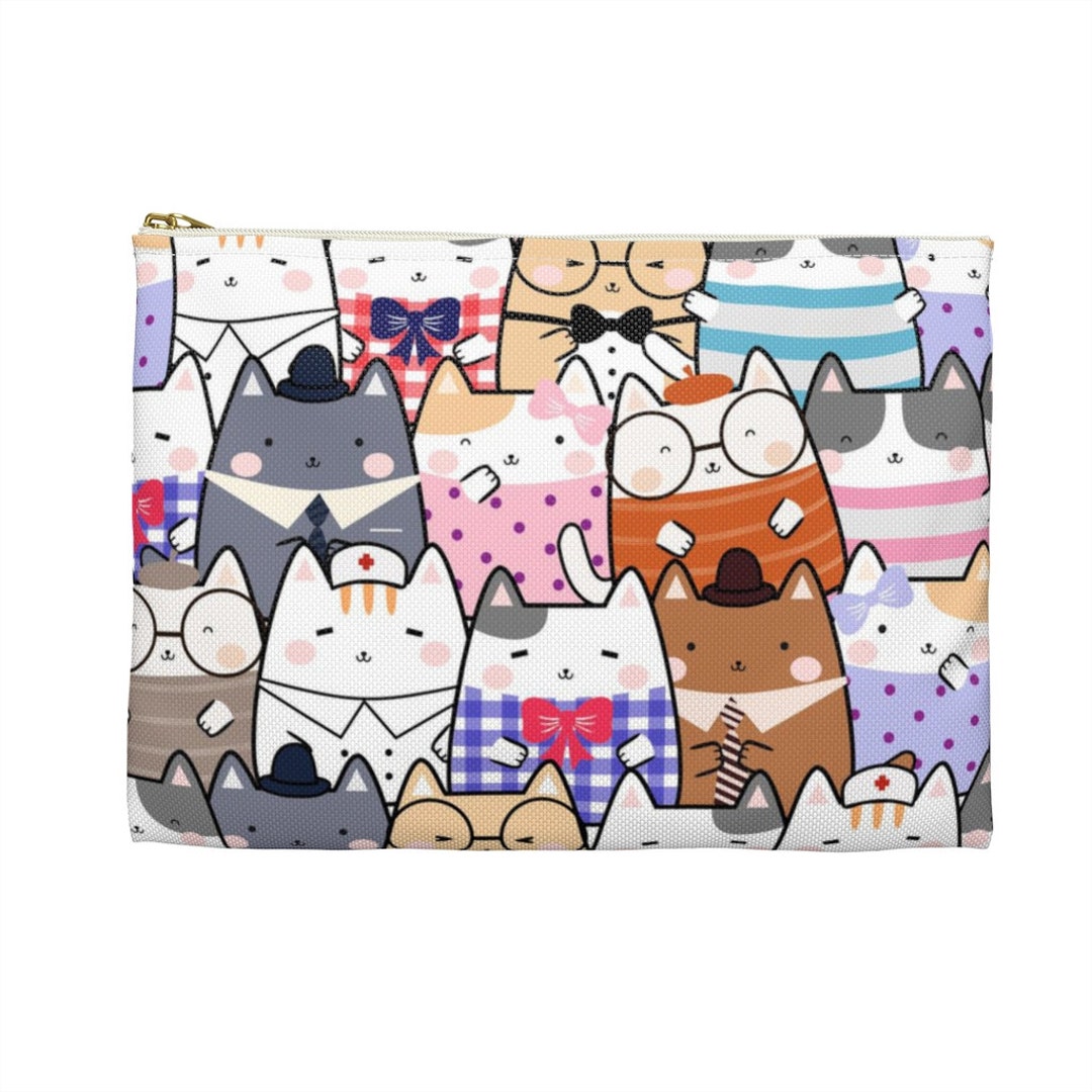Kawaii Cat Makeup Bac Cute Cat Pencil Case Gift for Cat Lover Kawaii ...