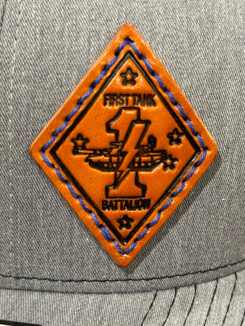 1st Tank Battalion Leather Patch Hat USMC - Etsy