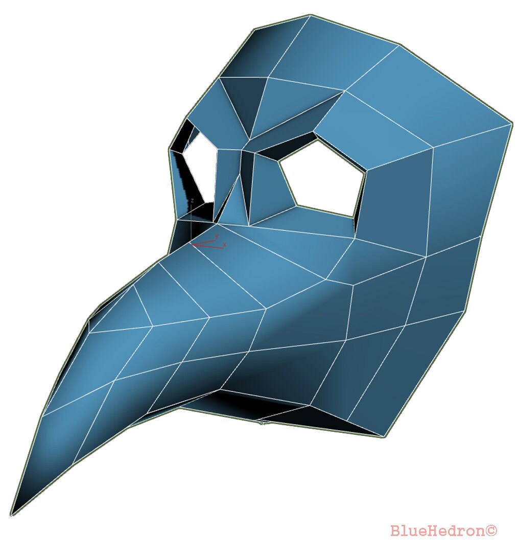 Plague Doctor Mask Steampunk Bird Beak Harbinger Papercraft DIY Awesome ...