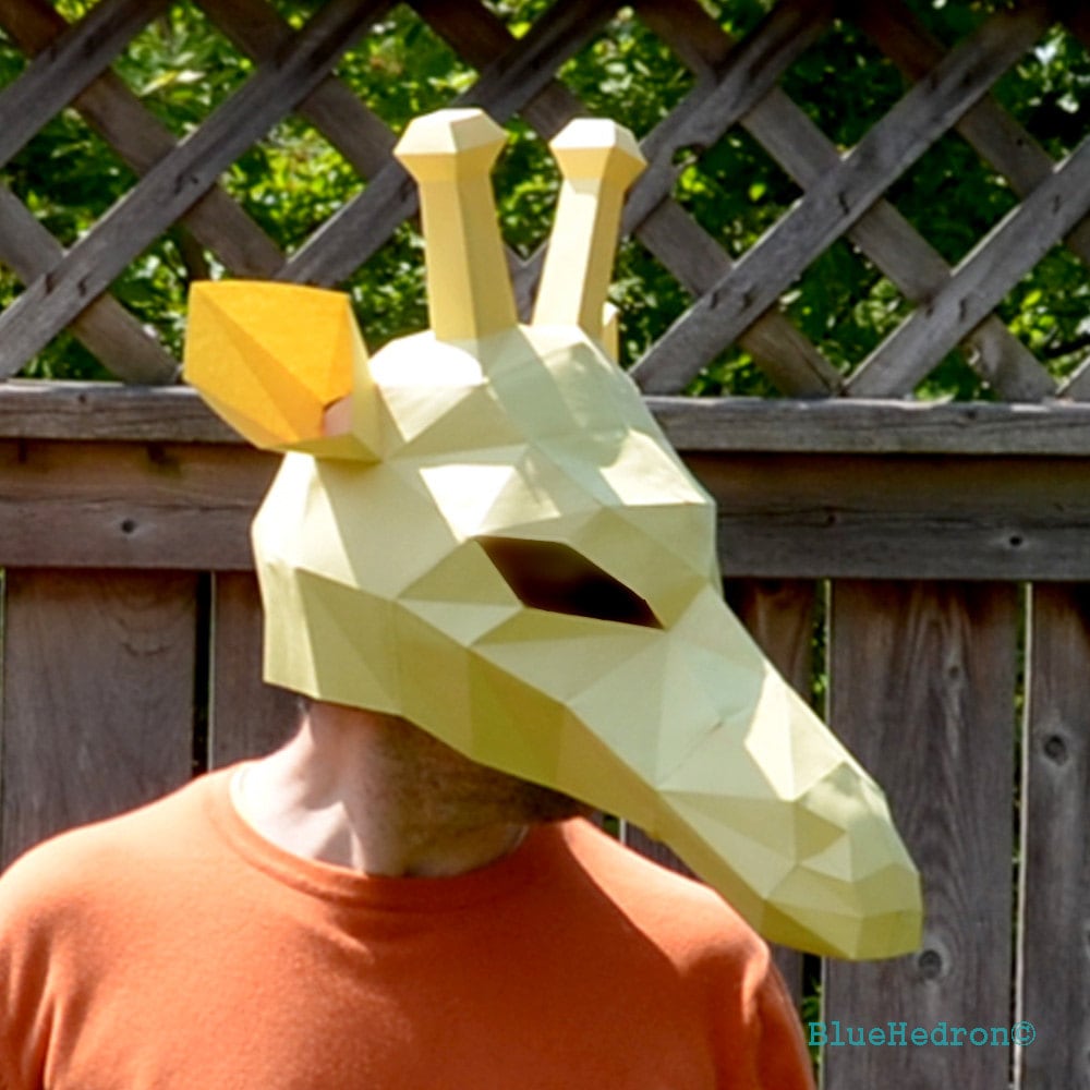 Giraffe Mask Halloween Fancy Dress Festival Papercraft DIY Awesome ...
