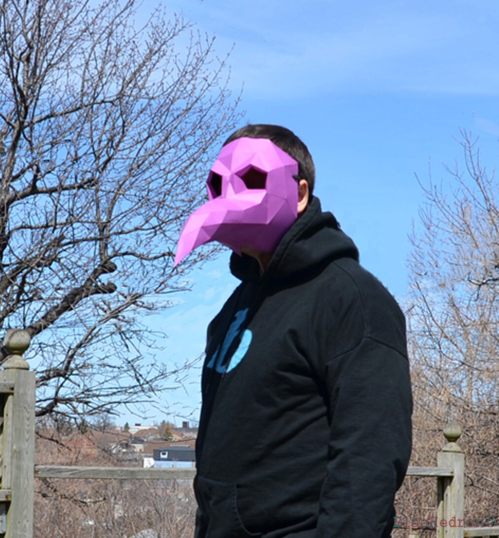 Plague Doctor Mask Steampunk Bird Beak Harbinger Papercraft - Etsy