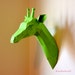 Giraffe Head Papercraft Faux Taxidermy Wall Mount, Printable PDF DIY ...
