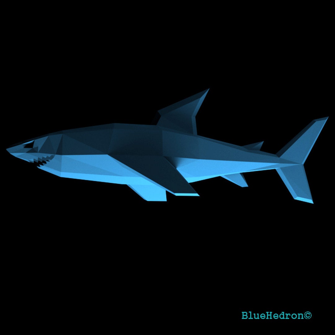 Shark Jaws Fish Trophy Papercraft Faux Taxidermy Printable PDF DIY ...