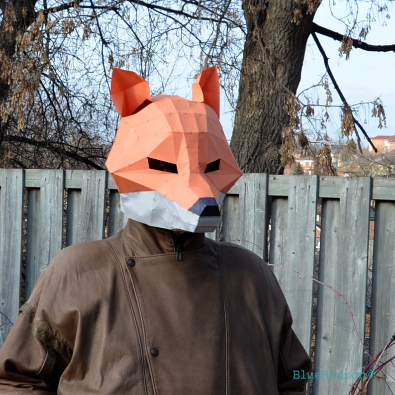 Fox Mask Papercraft DIY Animal Awesome Paper Party Mask You - Etsy Canada