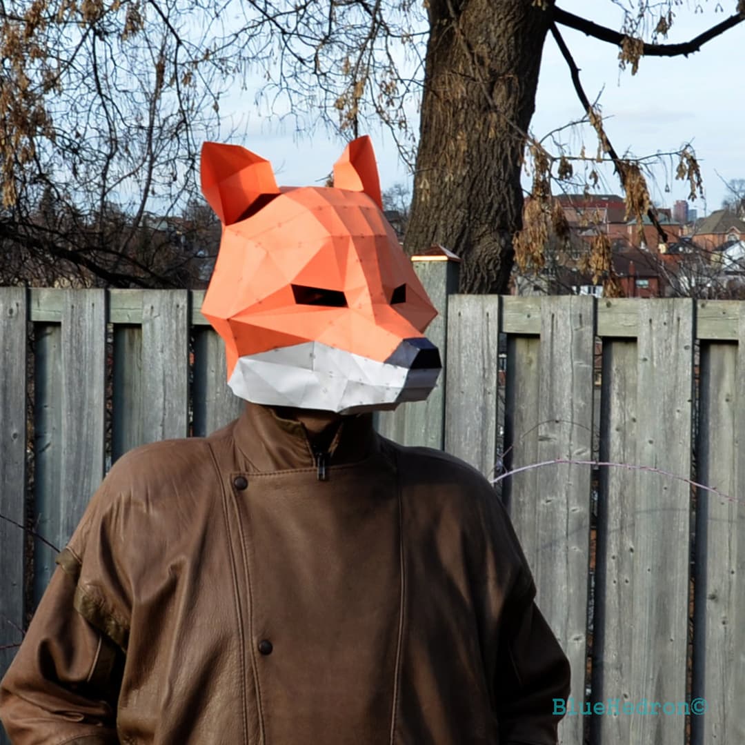 Fox Mask Papercraft DIY Animal Awesome Paper Party Mask You Make ...