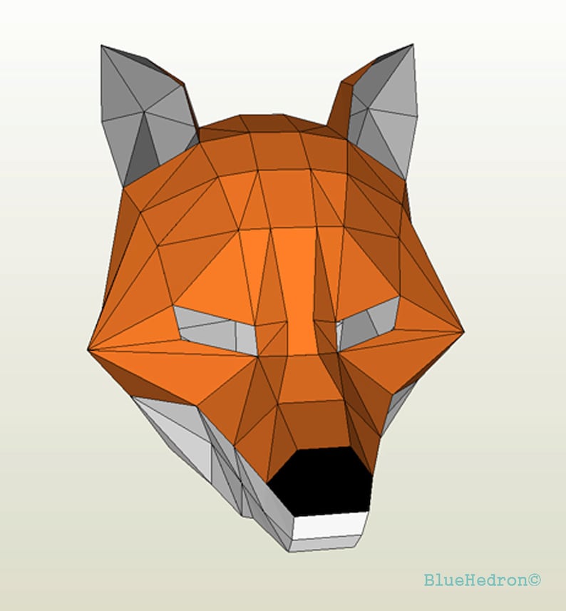 Fox Mask Papercraft DIY Animal Awesome Paper Party Mask You Make ...