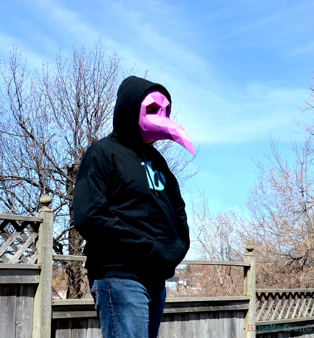 Plague Doctor Mask Steampunk Bird Beak Harbinger Papercraft - Etsy