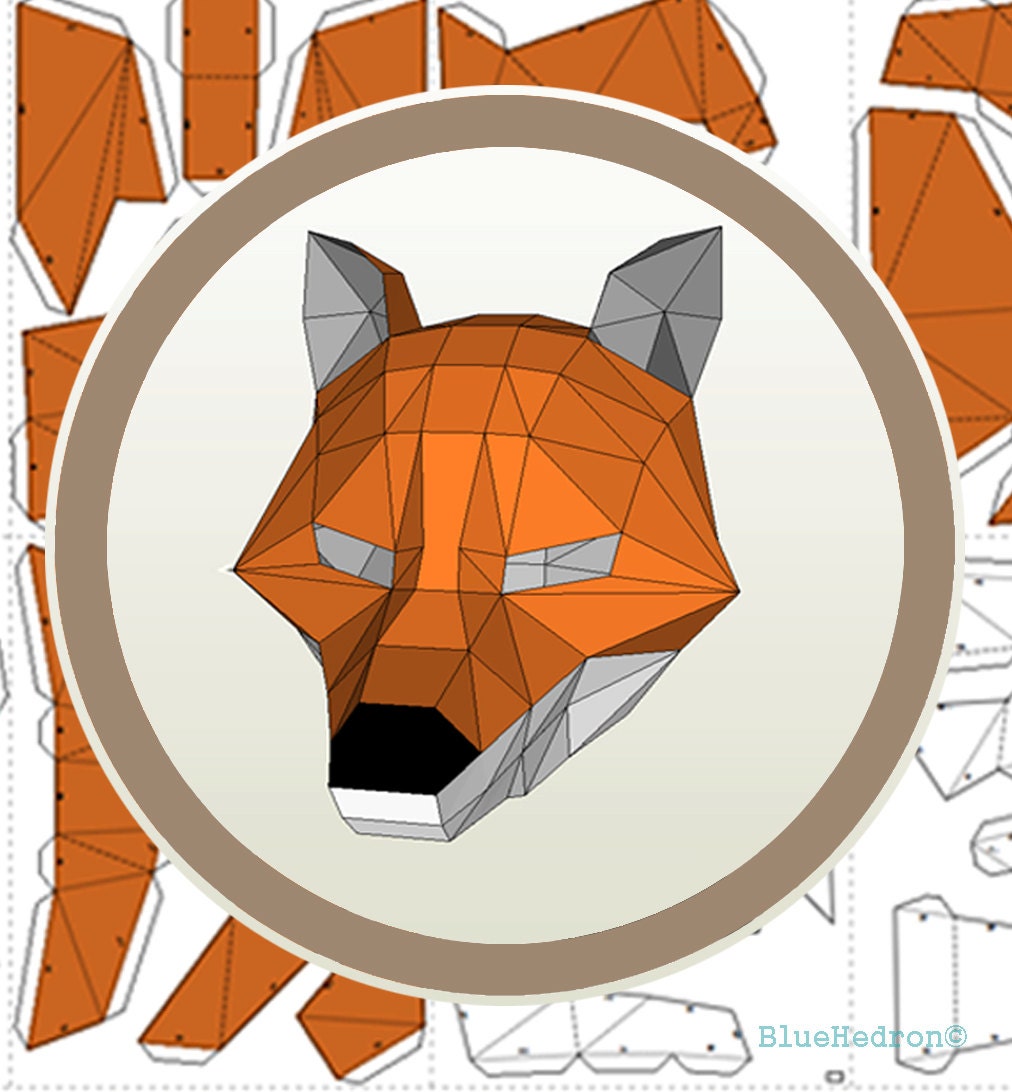 Fox Mask Papercraft DIY Animal Awesome Paper Party Mask You - Etsy Canada