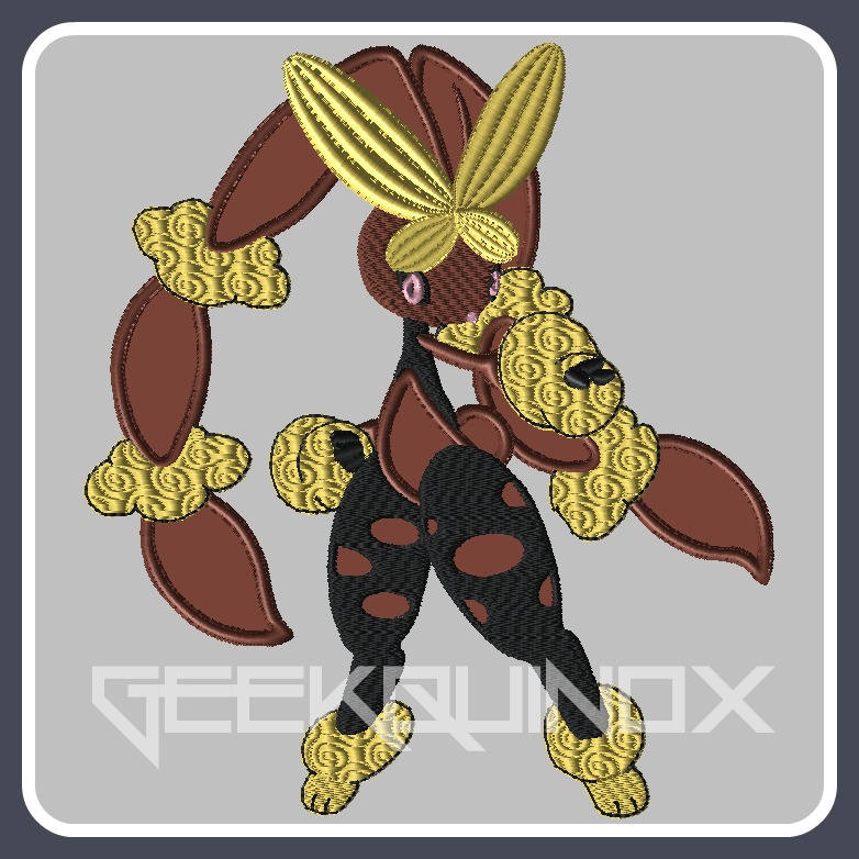 Mega Lopunny Stickapplique Digital Download Silhouette | Etsy