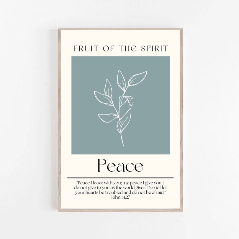 Fruit of the Spirit PEACE Contemporary Art Print | Minimalist Wall Art ...