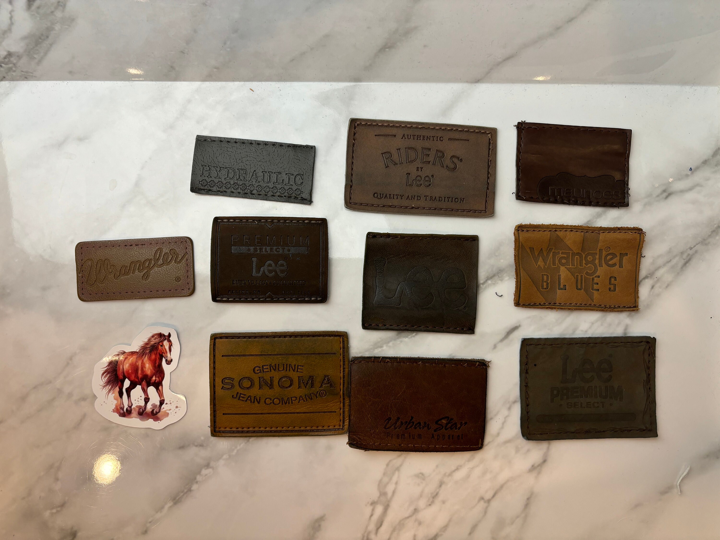 Leather Tags | Jean Labels | Recycled | Repurposed | Crafts - Etsy