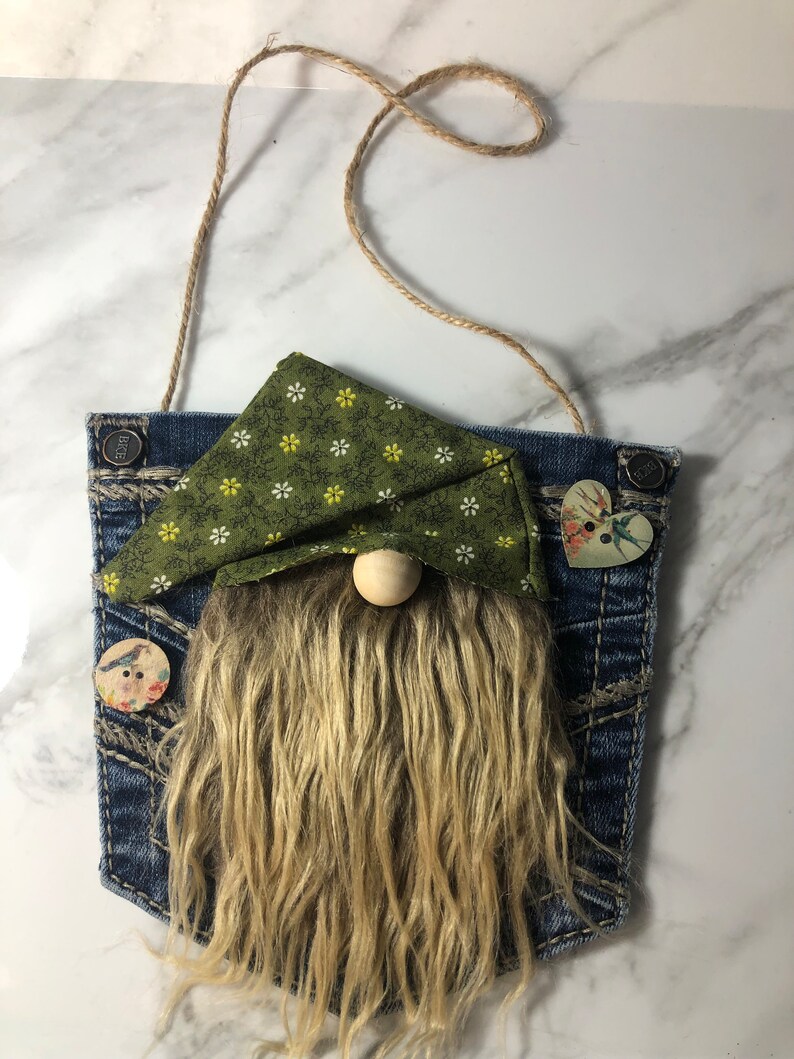 Gnomes | Wall Hang | Homemade | Spring | Summer | Home Decor | Denim ...