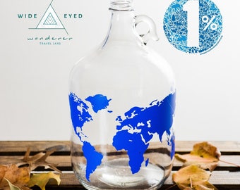 LID INCLUDED: Travel Jar Money Jar Adventure Fund Travel Explore Save ...