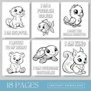 18 Printable Coloring Pages for Toddlers & Kids - Positive Affirmations ...