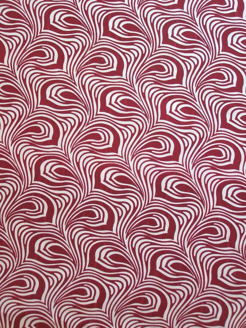 Feathers Red silk Habotai | Etsy