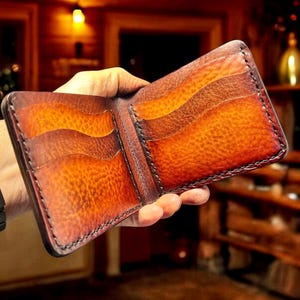 Leather Seven Pocket Bifold Wallet - Etsy