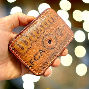 Minimalist Leather Three Pocket Football Wallet Repurposed From a ...