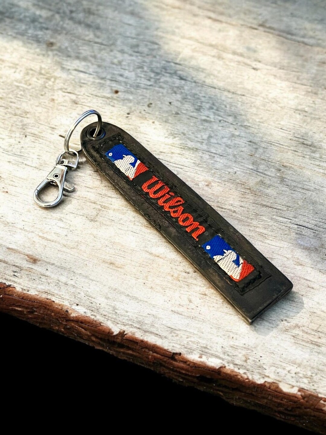 Leather Keychain Repurposed From a Wilson Baseball Glove - Etsy
