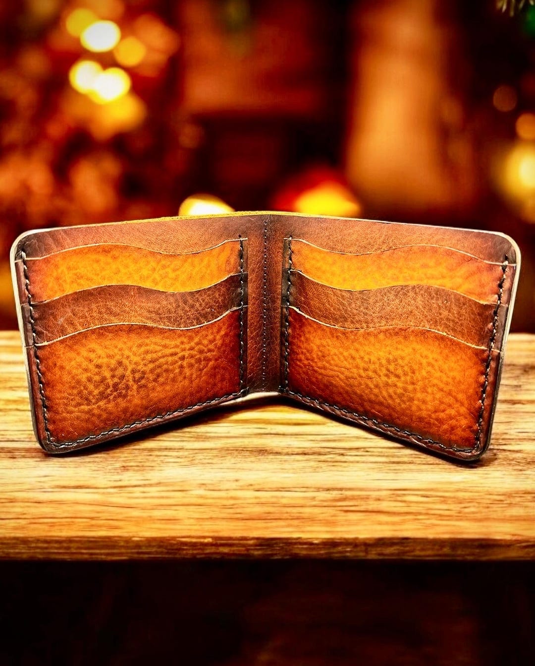 Leather Seven Pocket Bifold Wallet - Etsy