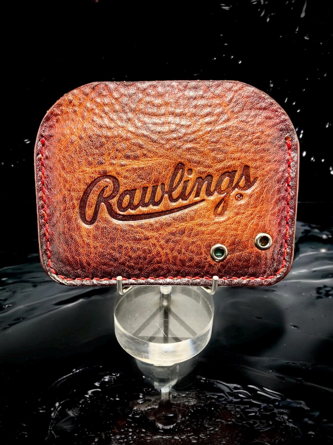 Minimalist Leather Three Pocket Baseball Wallet Featuring Baseball ...