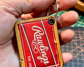 Leather Keychain Repurposed From a Rawlings Baseball Glove - Etsy