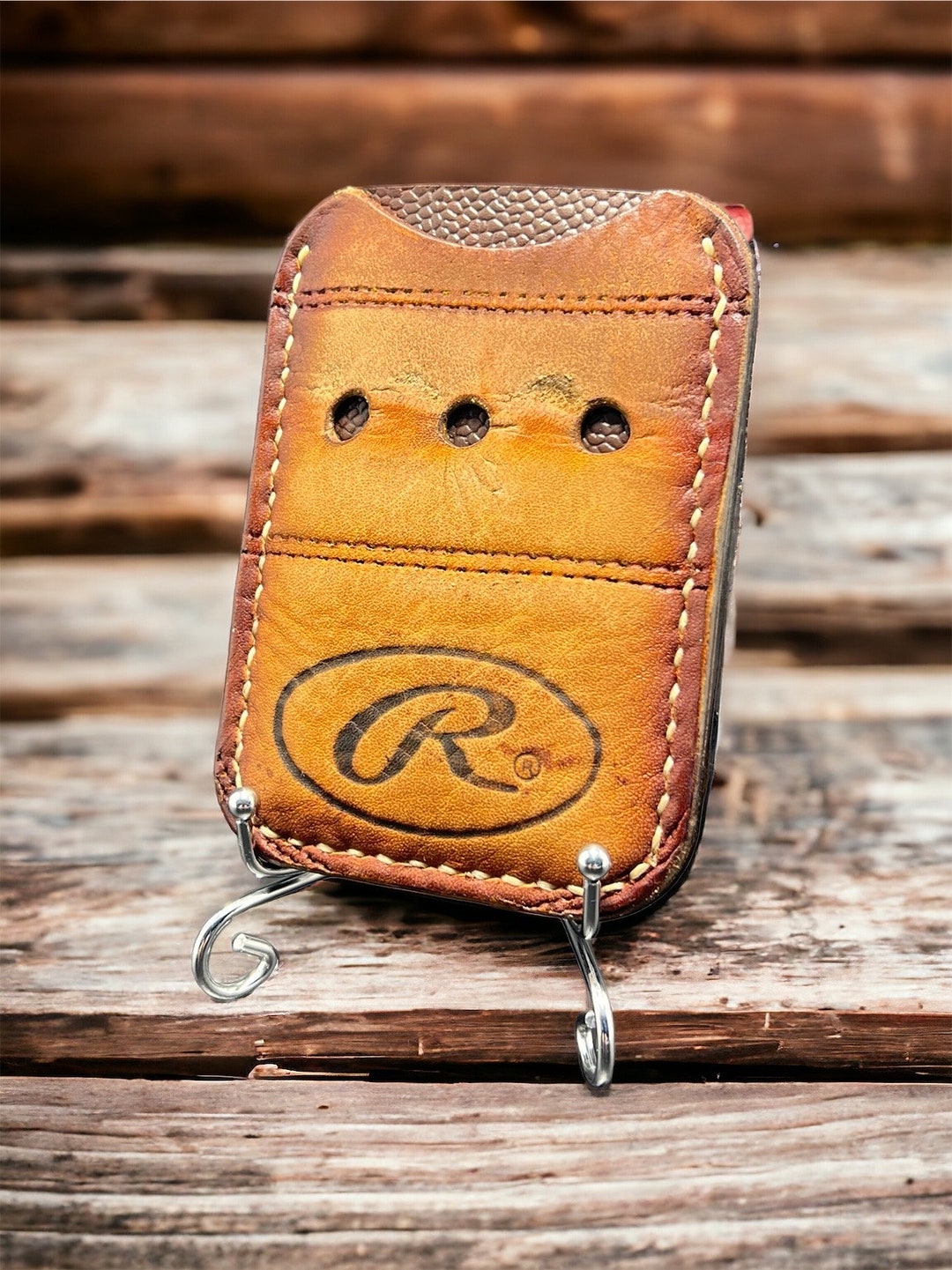 Minimalist Leather Three Pocket Baseball Wallet Repurposed From a ...