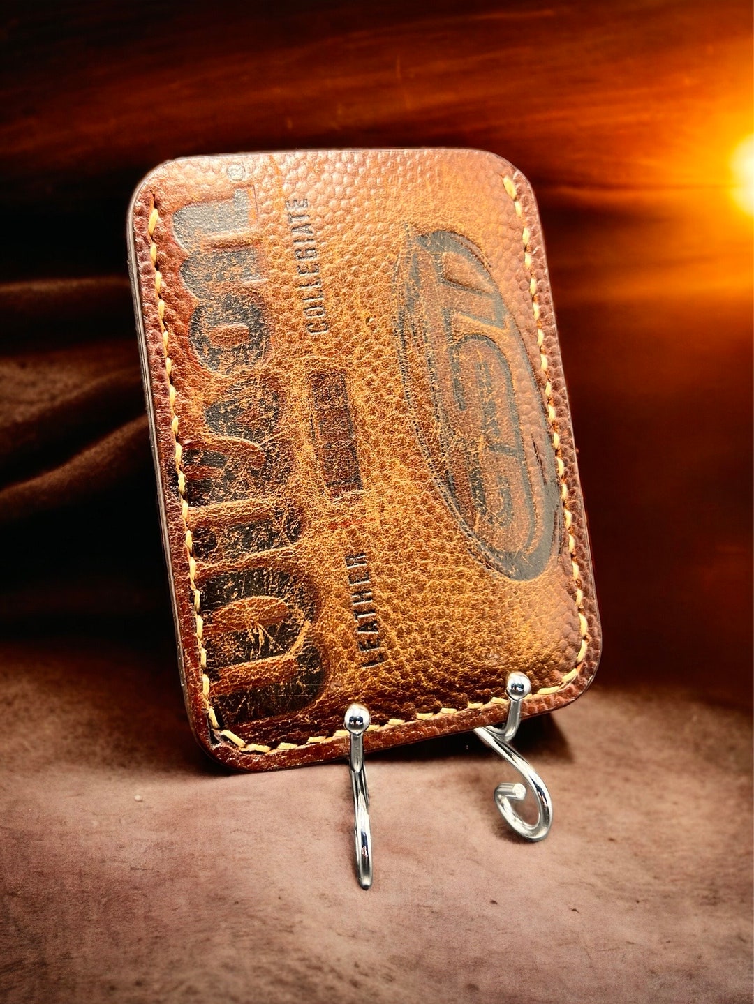Minimalist Leather Three Pocket Football Wallet Repurposed From a ...