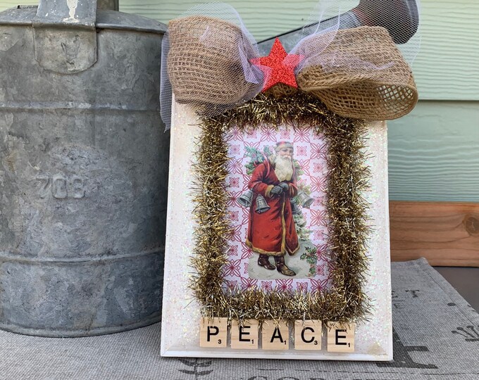Shabby Chic Christmas Holiday Decoration Gift Whimsical Vintage Theme ...