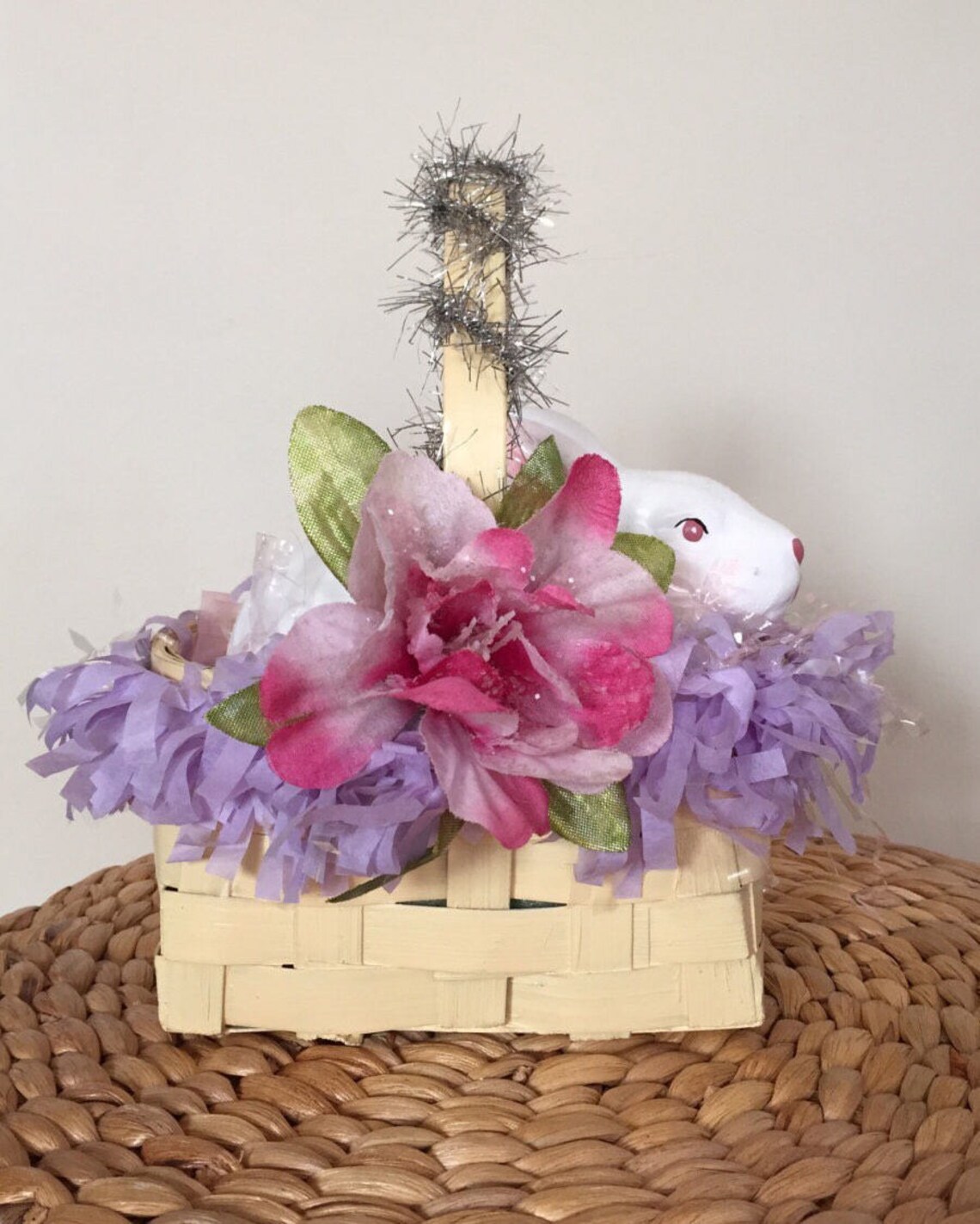 Shabby Chic Cottage Style Easter Decor With Yellow Basket - Etsy