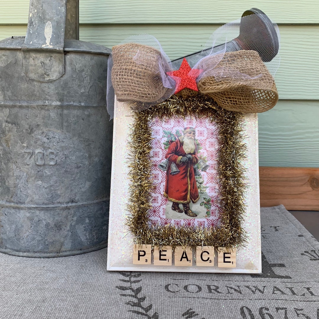 Shabby Chic Christmas Holiday Decoration Gift Whimsical Vintage Theme ...