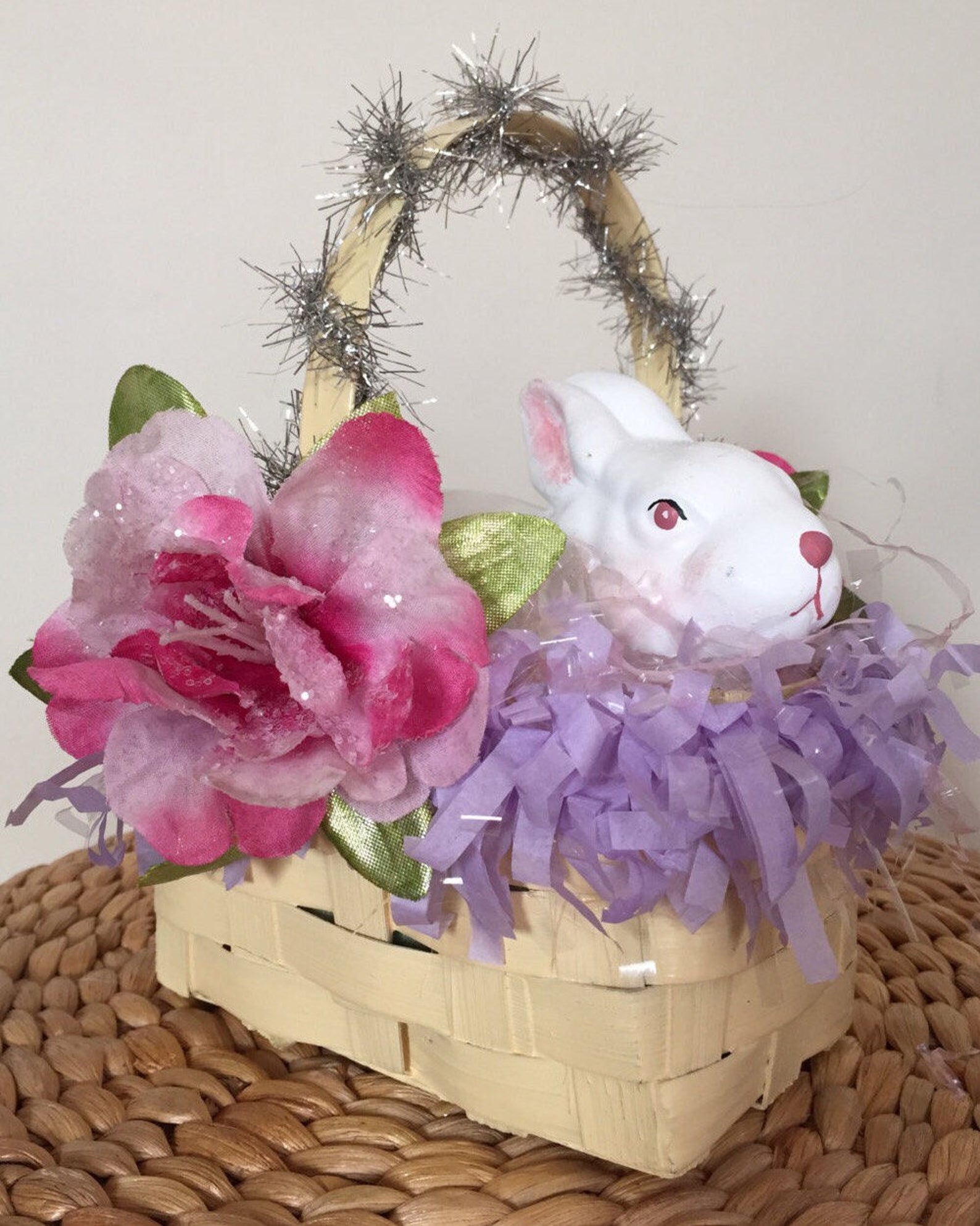 Shabby Chic Cottage Style Easter Decor With Yellow Basket - Etsy