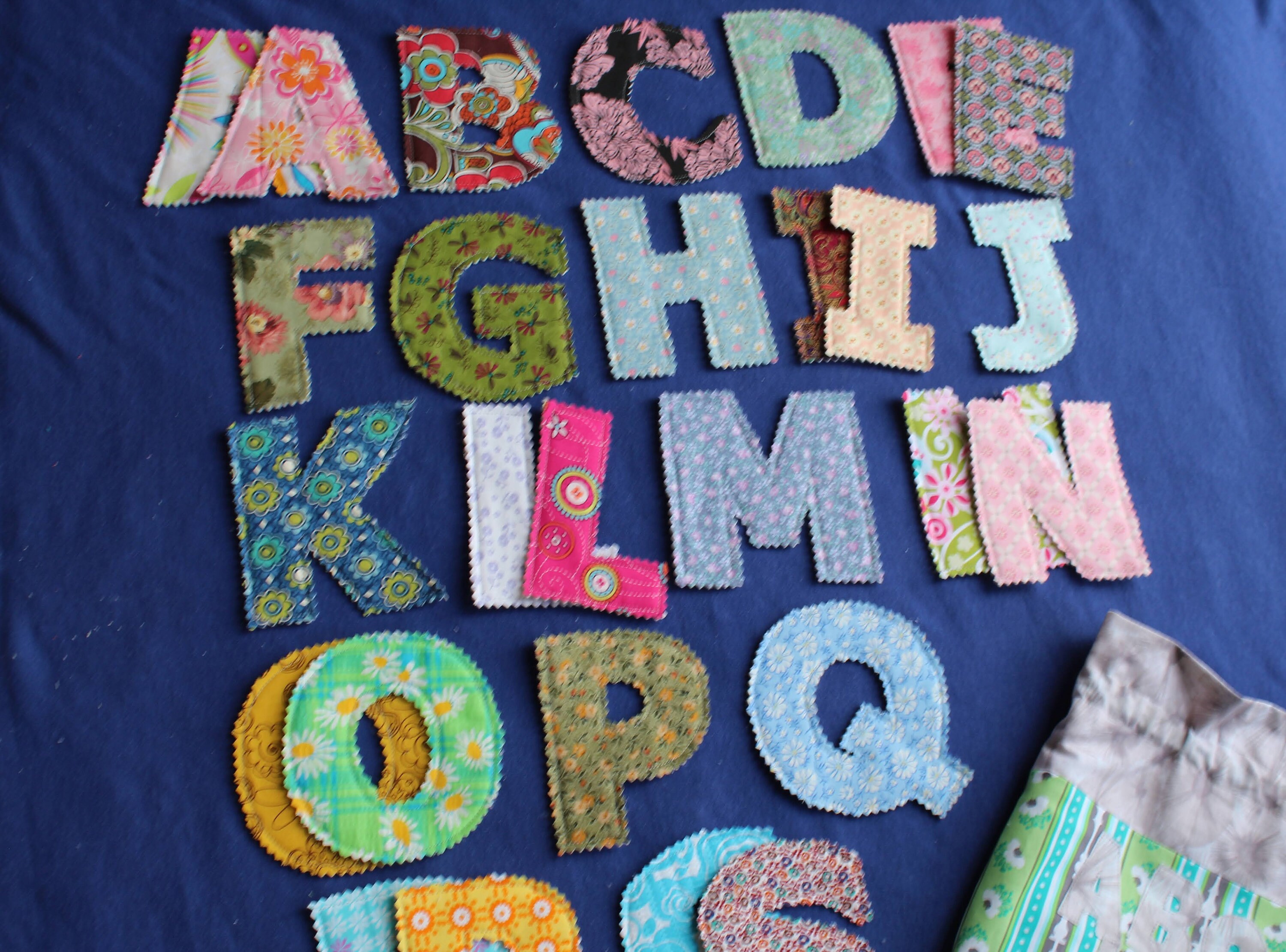 Fabric Alphabet Letters, Numbers, Learning, Toy, Fabric Letters ...