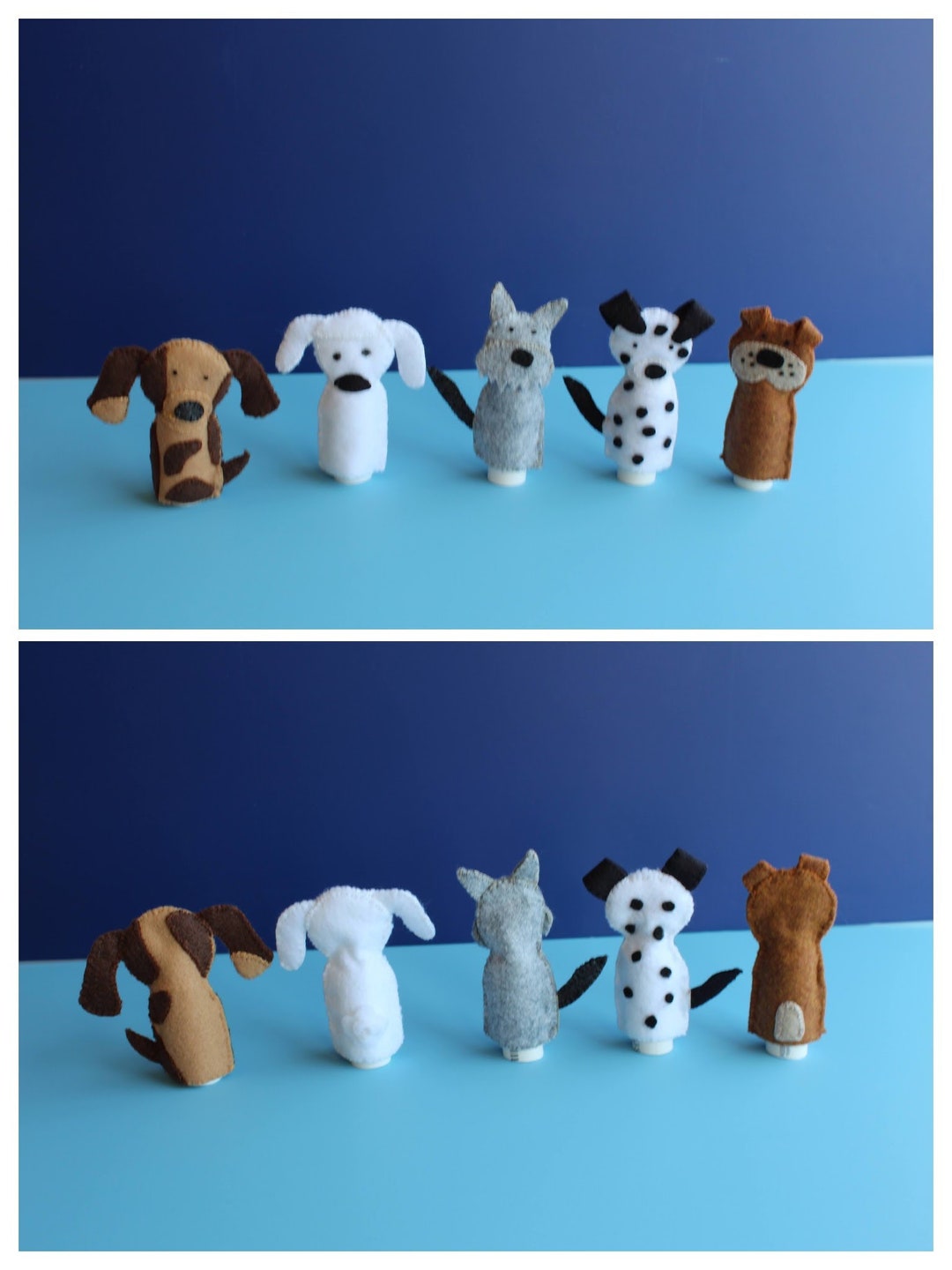 Finger Puppets, All Dogs, Felt, Set of 5 Different Dogs, All Just as ...