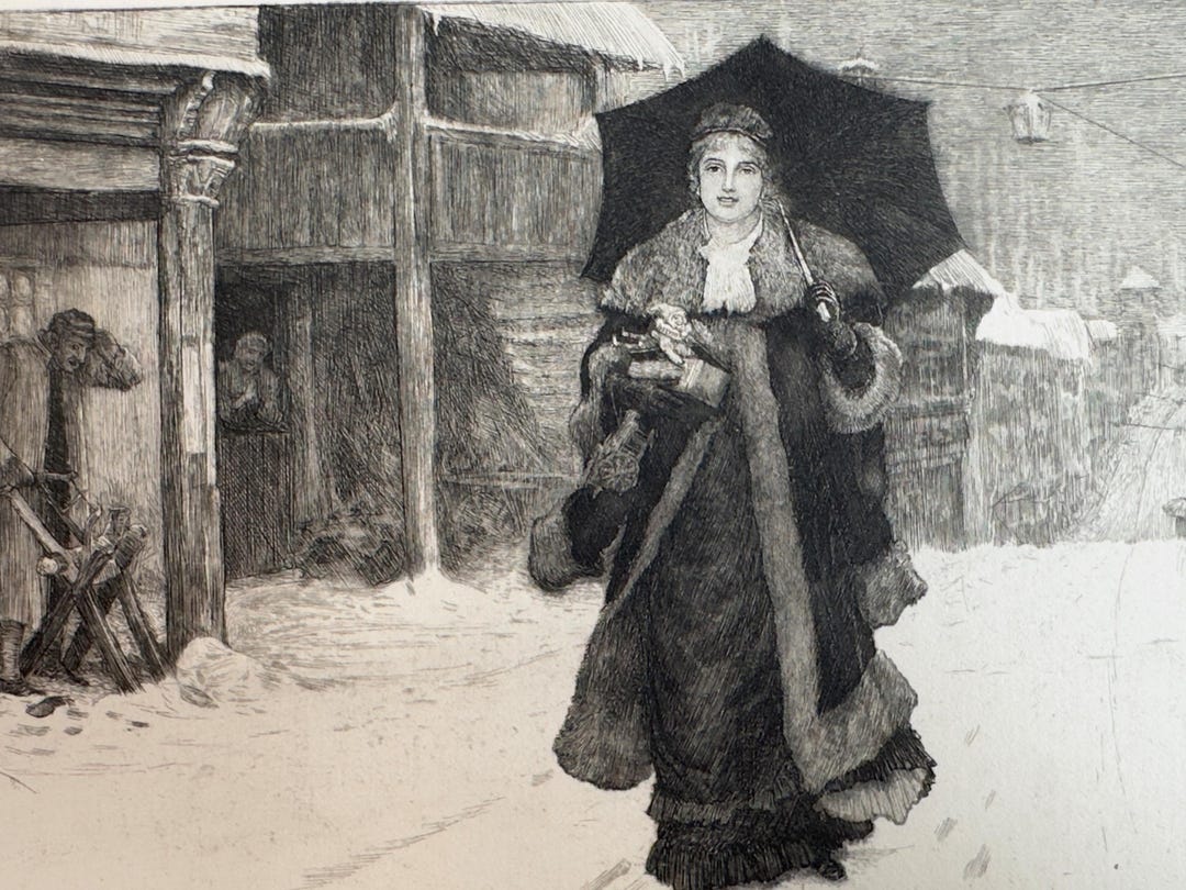 Antique Print - Steel Engraving, Lady Bountiful, 1892 Book Page (AR ...